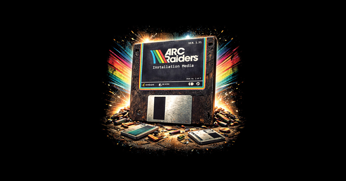 Arc Raiders Retro Floppy Disk - Arc Raiders - Socks | TeePublic