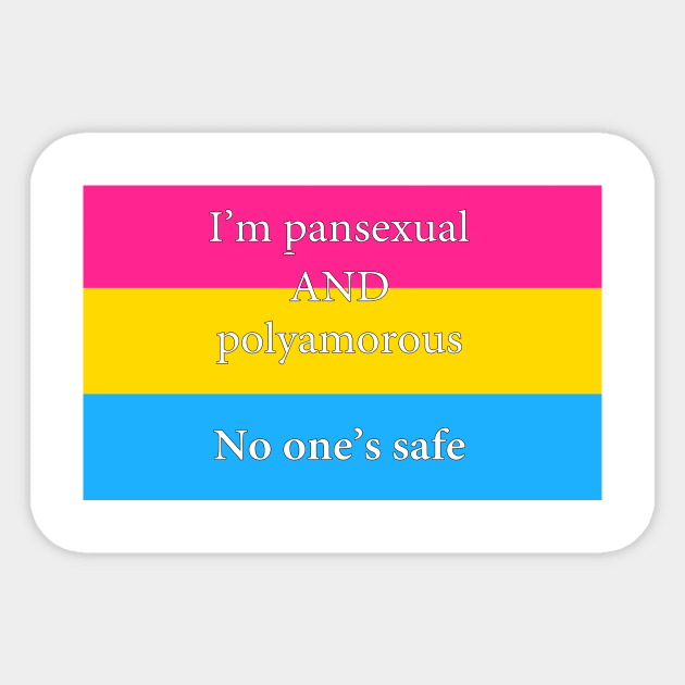 Pansexual and Polyamorous Flag - Pansexual - Sticker | TeePublic