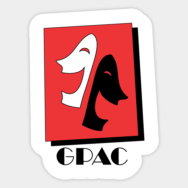 GPAC Logo Black Text - Transparent - Gpac - Sticker | TeePublic