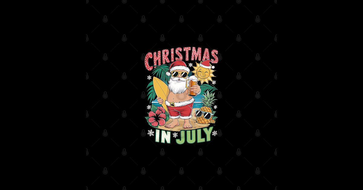 Sunny Santa: Christmas in July Fun at the Beach!-Funny Xmas Santa ...