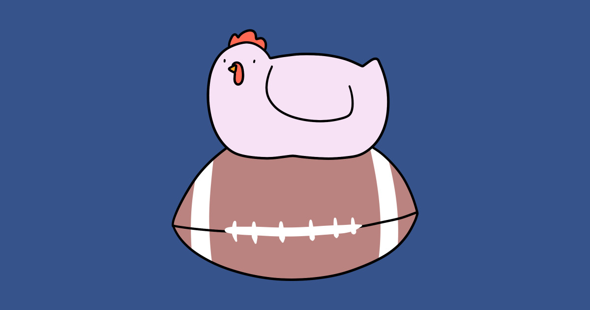 Chicken and Football - Football - T-Shirt | TeePublic