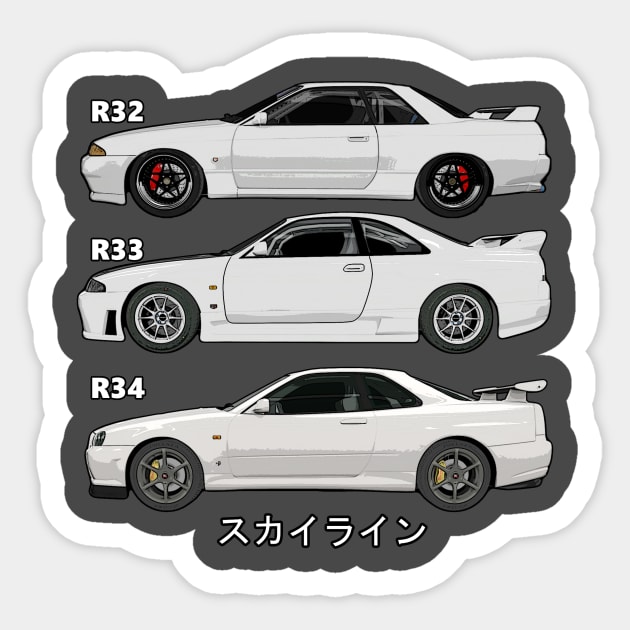 Skyline GT-R - Skyline - Sticker | TeePublic