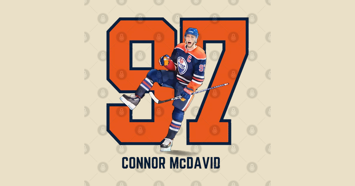 Connor McDavid 97 Cartoon for ice hockey fans - Connor Mcdavid - T ...