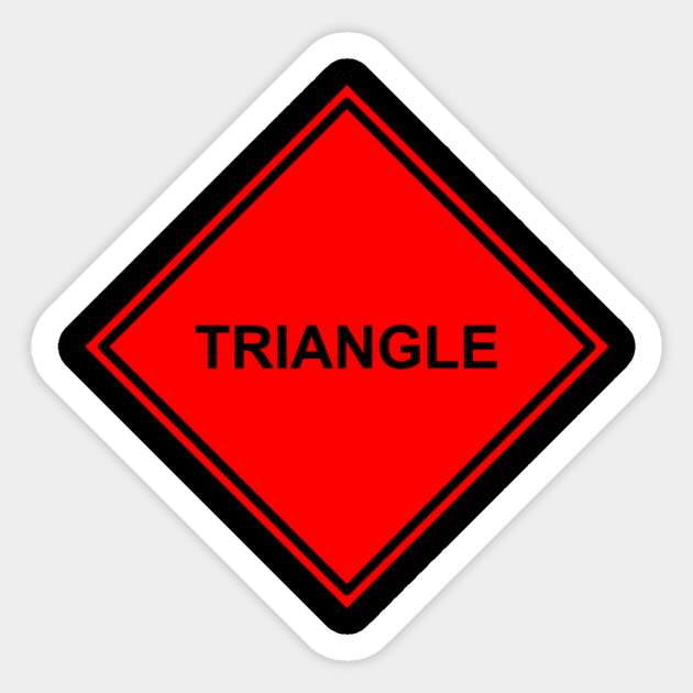 Red Triangle - Tag - Sticker | TeePublic