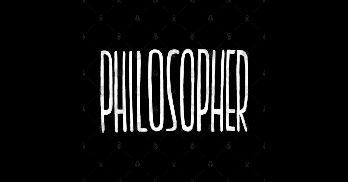 Philosopher, handwritten, Philosophy - Philosophy - Sticker | TeePublic
