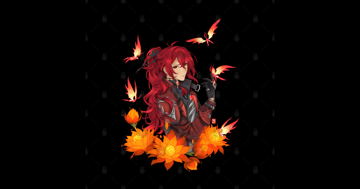 Diluc, Red Dead of Night - Genshin Impact - Sticker | TeePublic