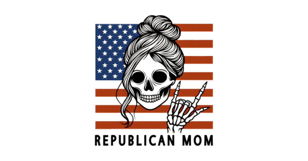 Republican Mom 2024 Election Skeleton - Republican - T-Shirt | TeePublic