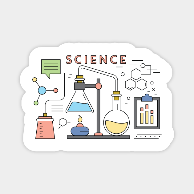 Science!! Cute Design - Science - Magnet | TeePublic
