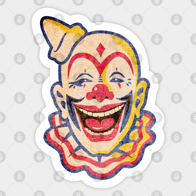 vintage circus clown - Clowns - Sticker | TeePublic