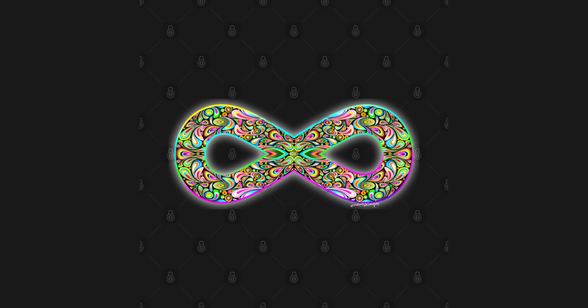 Infinity Psychedelic Symbol - Neon - T-Shirt | TeePublic