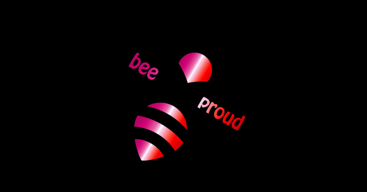 Bee Proud - Lesbian LGBT Flag bees - Team Tsunami - Sticker | TeePublic