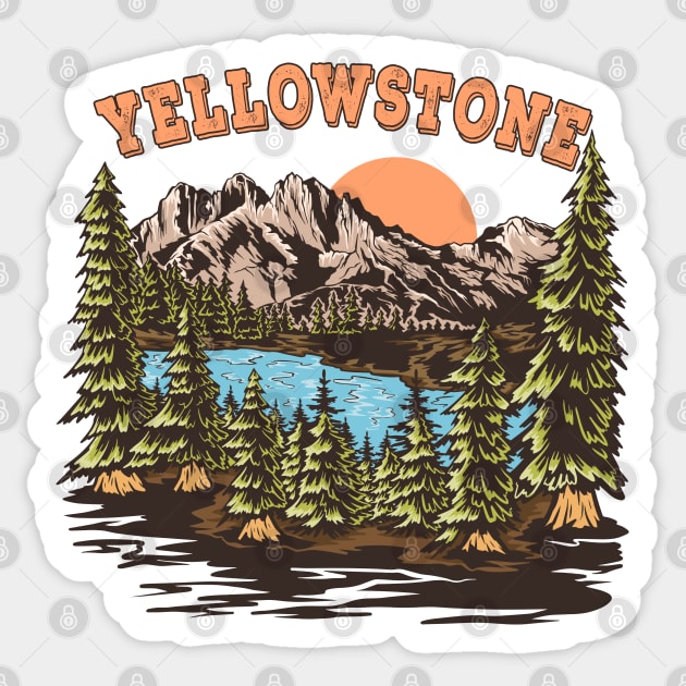 yellowstone national park - Yellowstone - Sticker | TeePublic