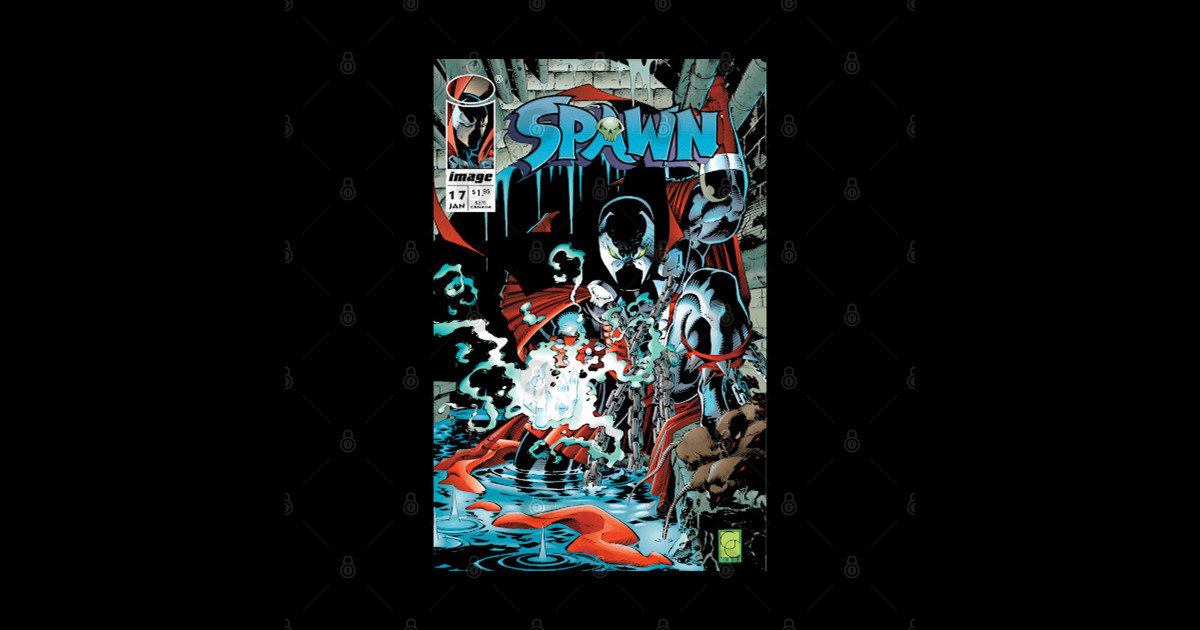 Original Cover of Spawn Issue #17 - Spawn - Sticker | TeePublic