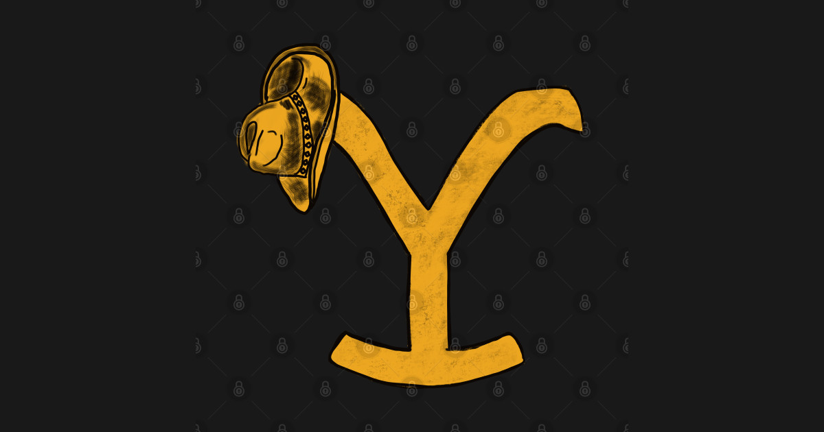 Yellowstone Emblem with Cowboy Hat - Yellowstone Tv Show - T-Shirt ...