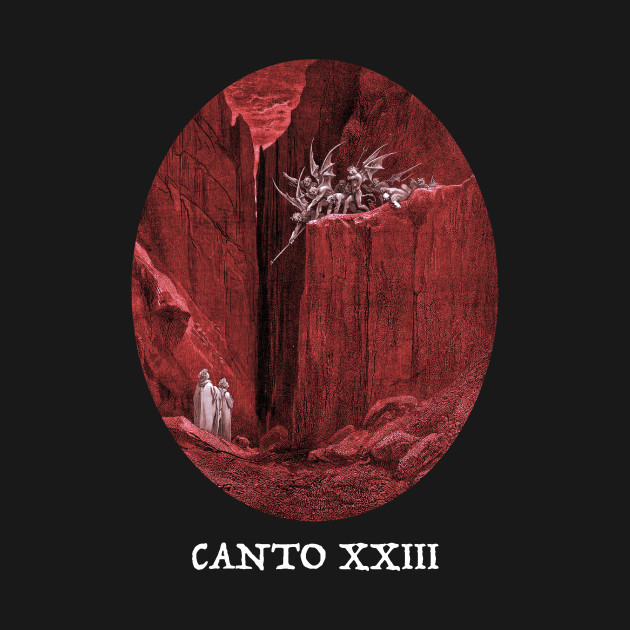 Dantes Inferno Canto 23 (Malebranche) - Inferno - T-Shirt | TeePublic