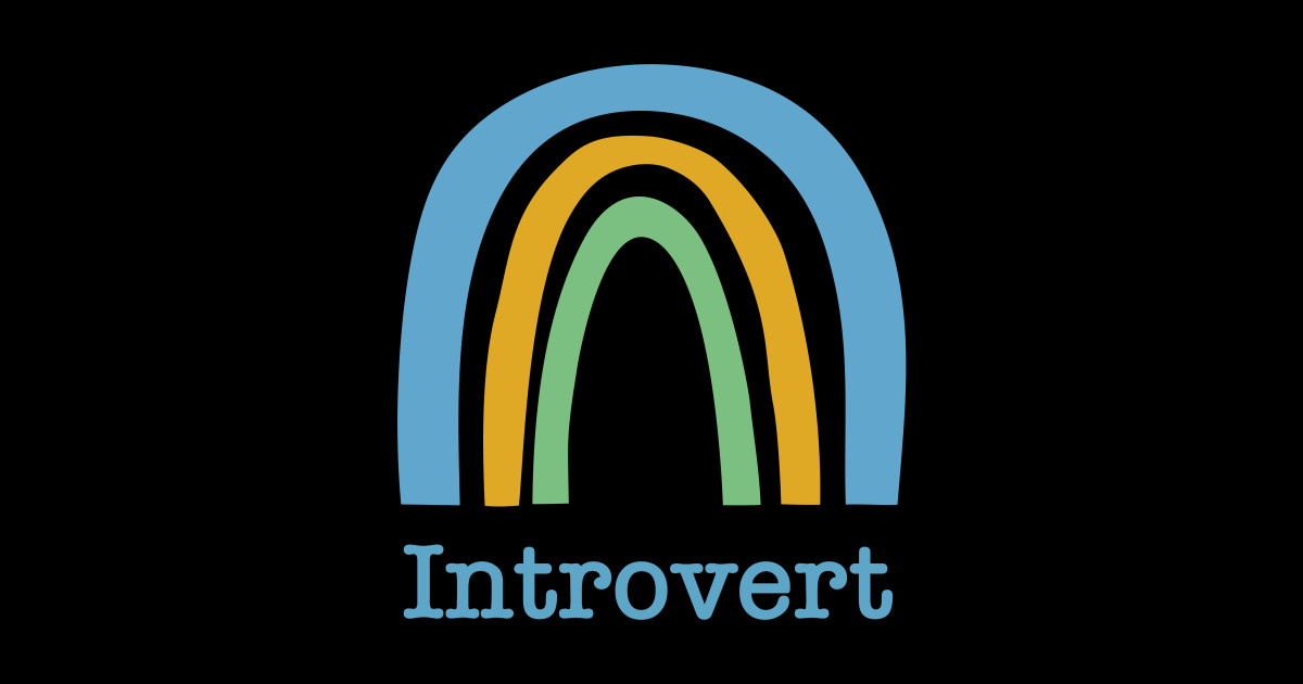 Introvert Rainbow Design - Introvert - Sticker | TeePublic