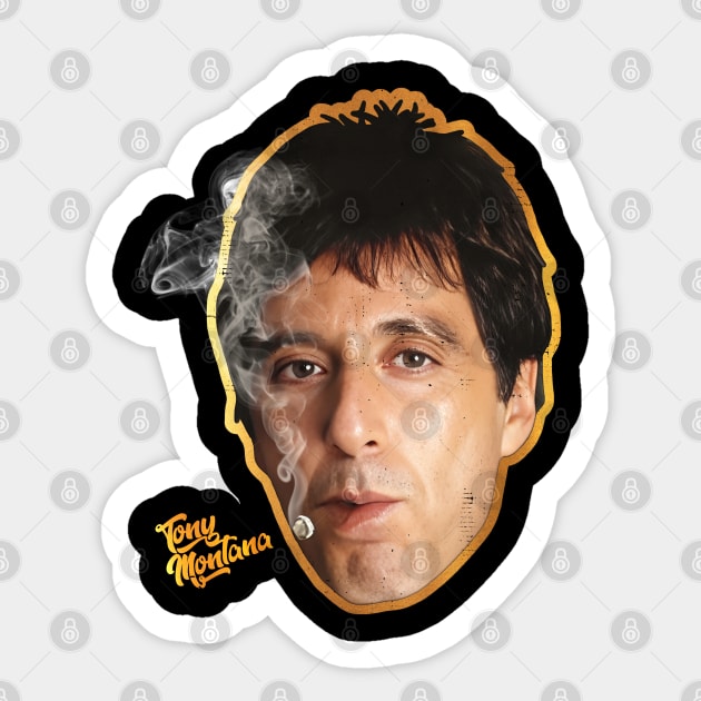 TONY MONTANA GOLD - Scarface - Sticker | TeePublic
