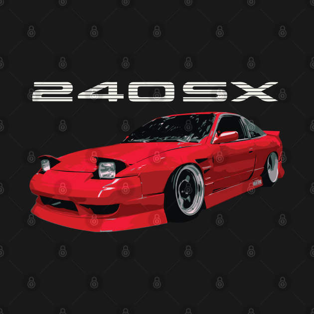 240SX RED S13 - Nissan 240sx - T-Shirt | TeePublic