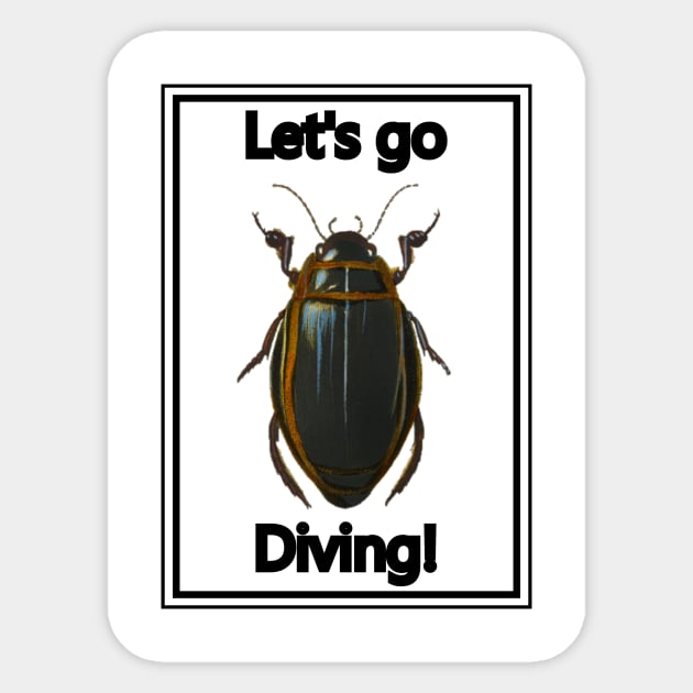 Great Diving Beetle - Beetle - Sticker | TeePublic