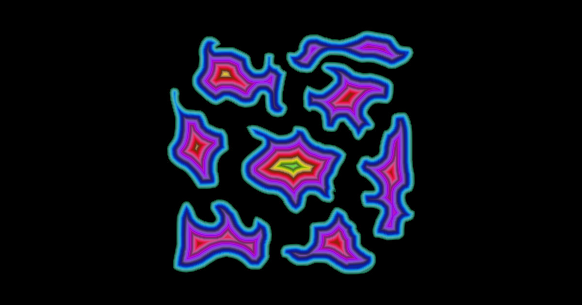 Rainbow blob pattern - Rainbow - Sticker | TeePublic