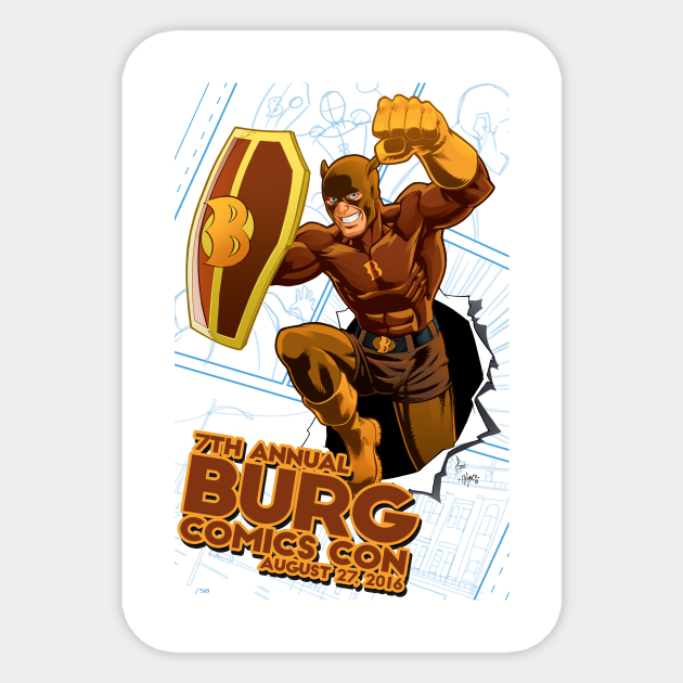 Burg Comics Con 2016 - Burg Comics - Sticker | TeePublic