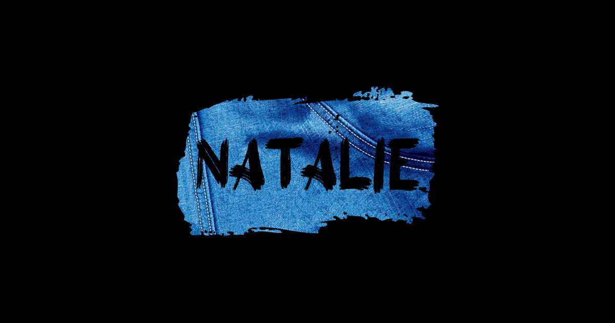 NATALIE name label- NATALIE jeans pattern-Pop art fashion-modern brush ...