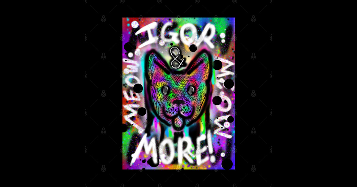 Spray Paint Cat V4 (Igor & More) - Cat - Sticker | TeePublic
