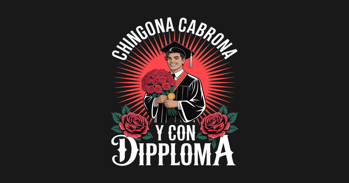 Chingona Cabrona Y Con Diploma Mexican Girl Mujer Chingona - Chingona ...