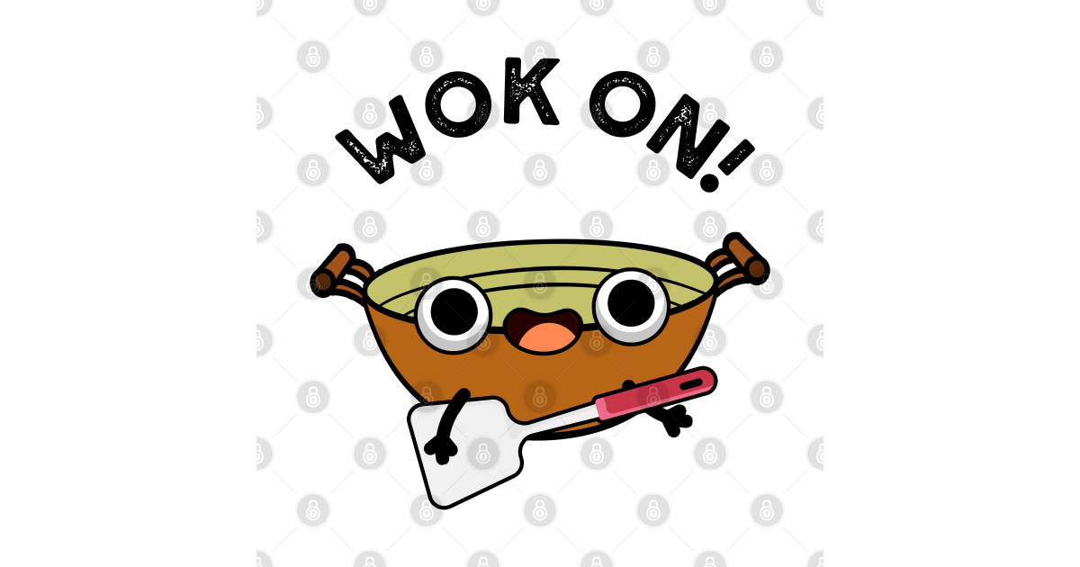 Wok On Funny Chinese Rock Pun - Wok Pun - T-Shirt | TeePublic