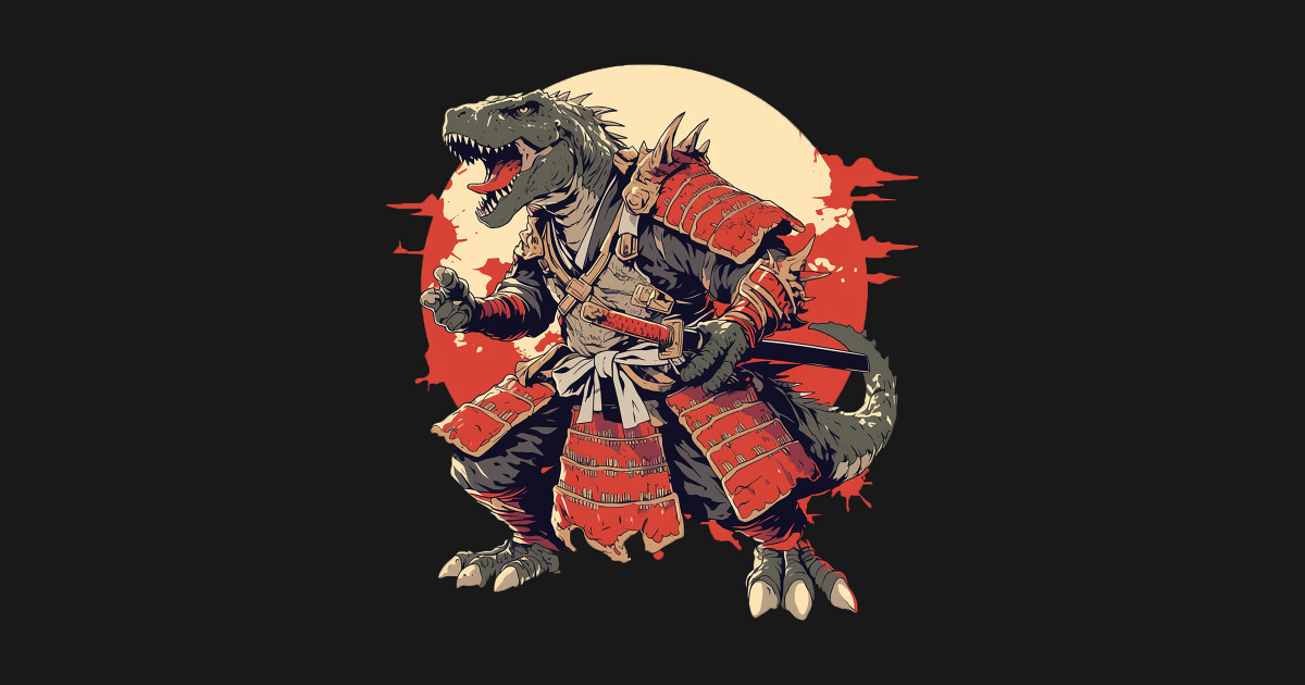 samurai t rex - Samurai - T-Shirt | TeePublic