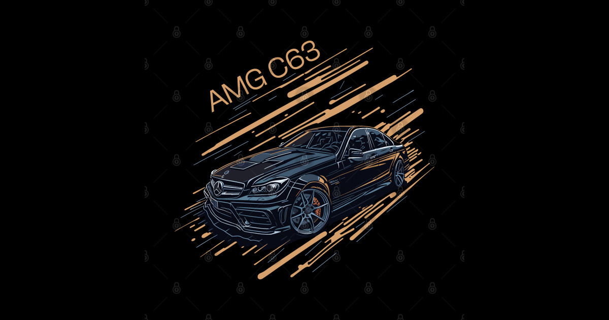 Mercedes AMG C63 Classic - Mercedes - Posters and Art Prints | TeePublic