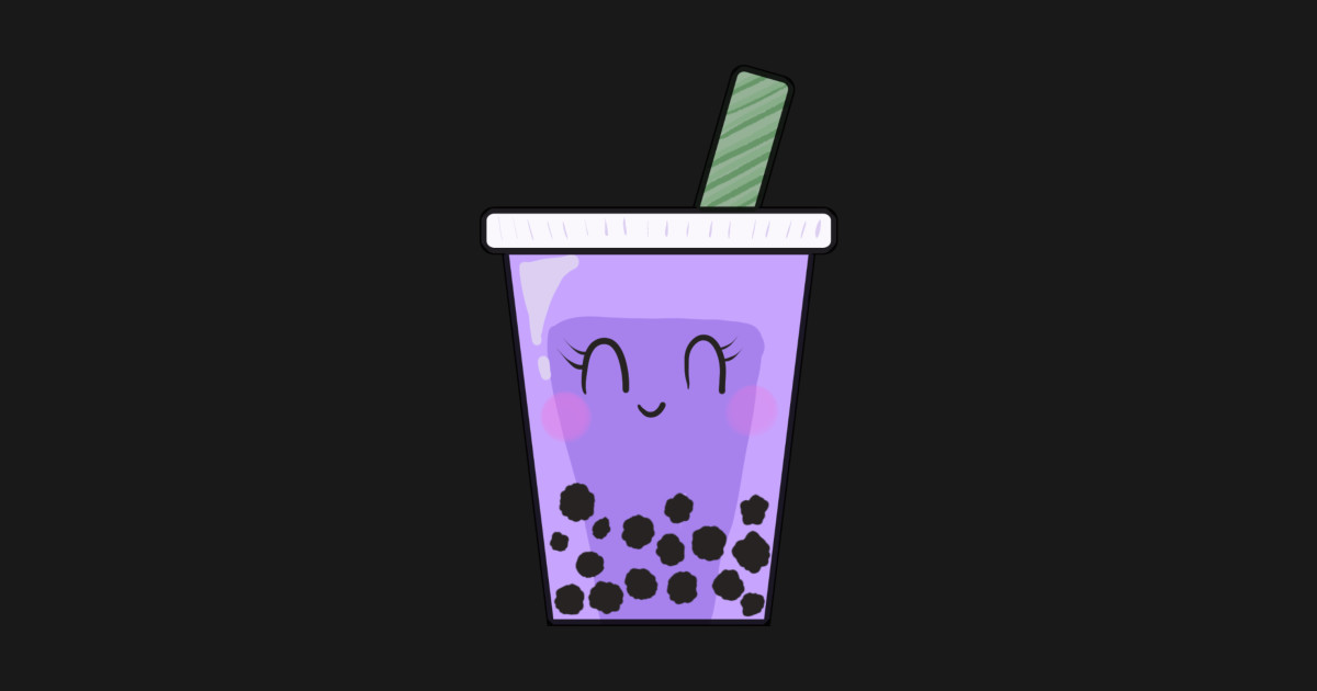 Kawaii Boba Taro Bubble Tea Ube Purple Yam - Boba - T-Shirt | TeePublic