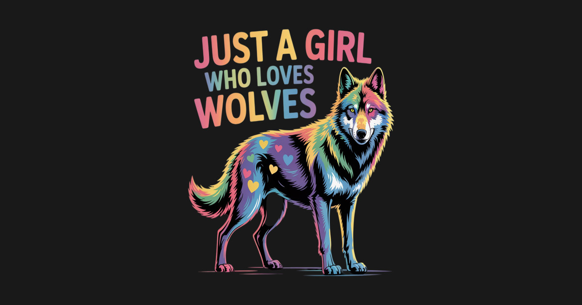 Cute Wolf Art For Women Girls Wof Pack Wolves Wolf Lover - Cute Wolf ...