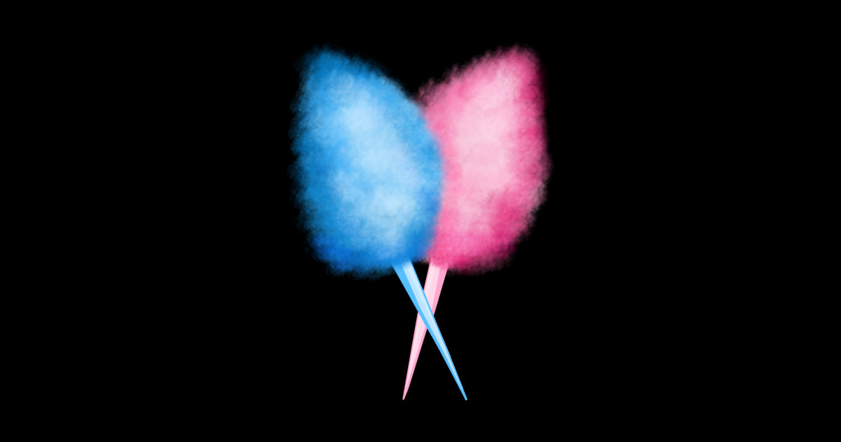 Blue and Pink Cotton Candy Fairy Floss - Cotton Candy - Posters and Art ...