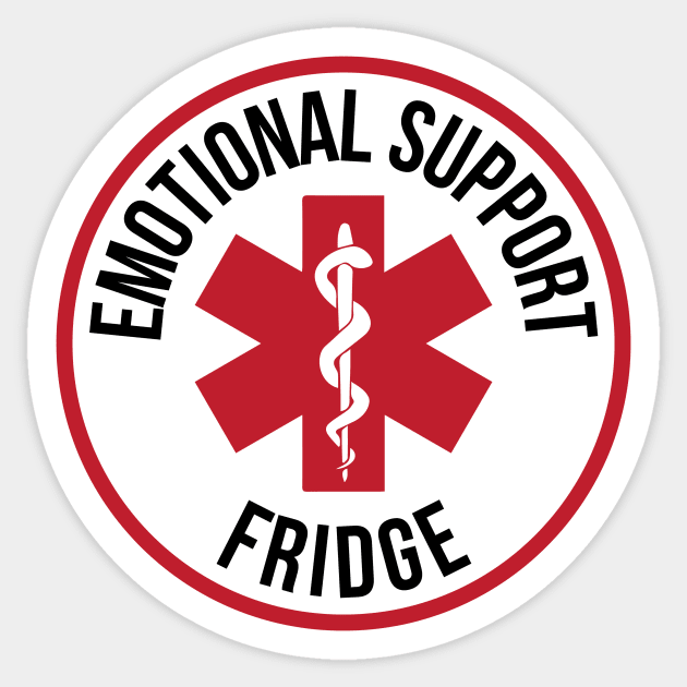 Emotional Support Fridge - Therapy - Sticker | TeePublic