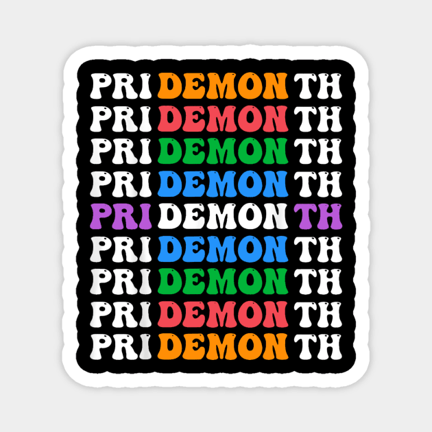 Colorful Gay Pride LGBT June Month Pride Month Demon - June Pride Month ...