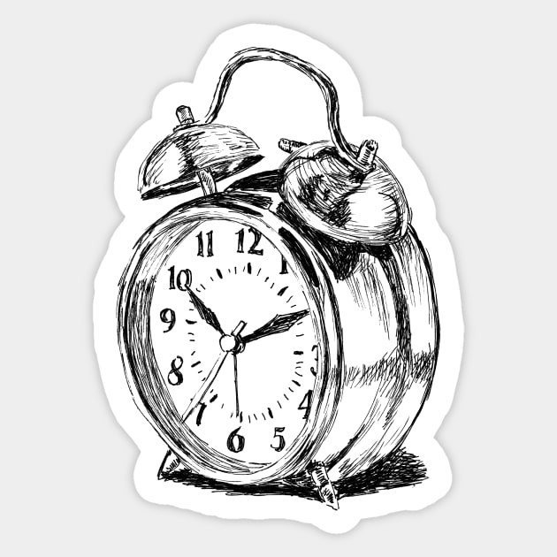 Vintage Alarm clock - Alarm Clock - Sticker | TeePublic