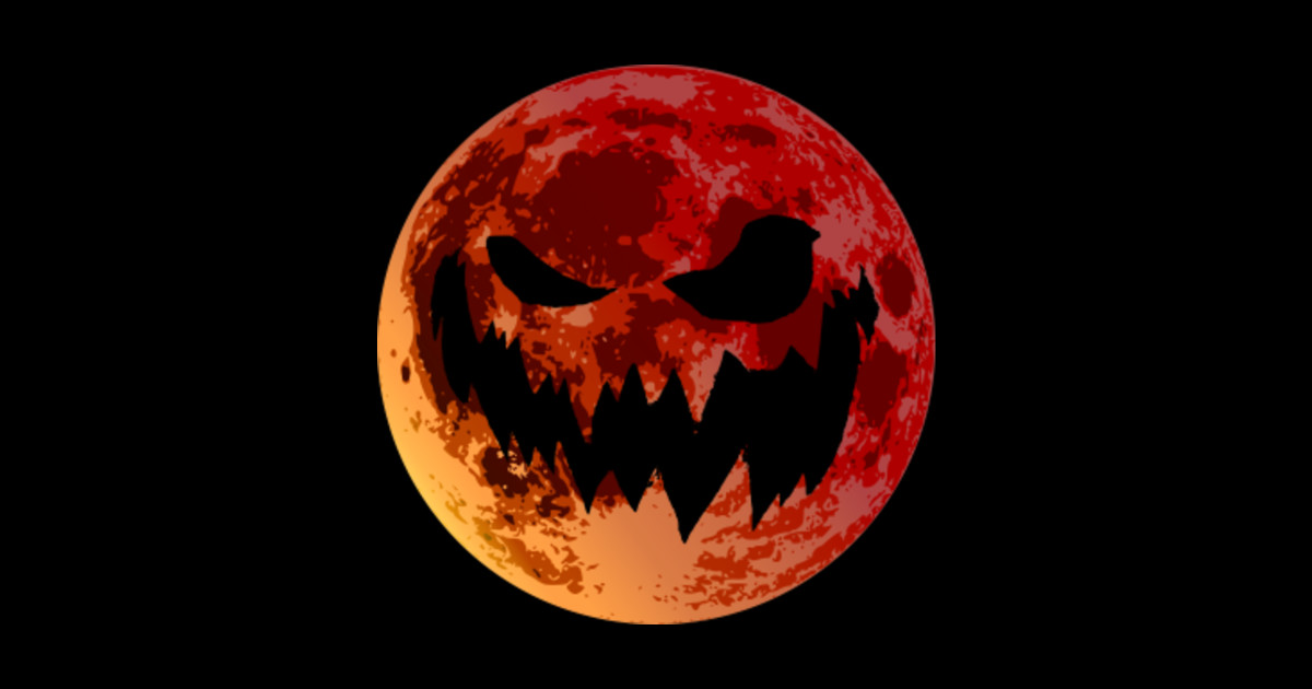 Halloween Blood Moon Monster - Moon - Posters and Art Prints | TeePublic