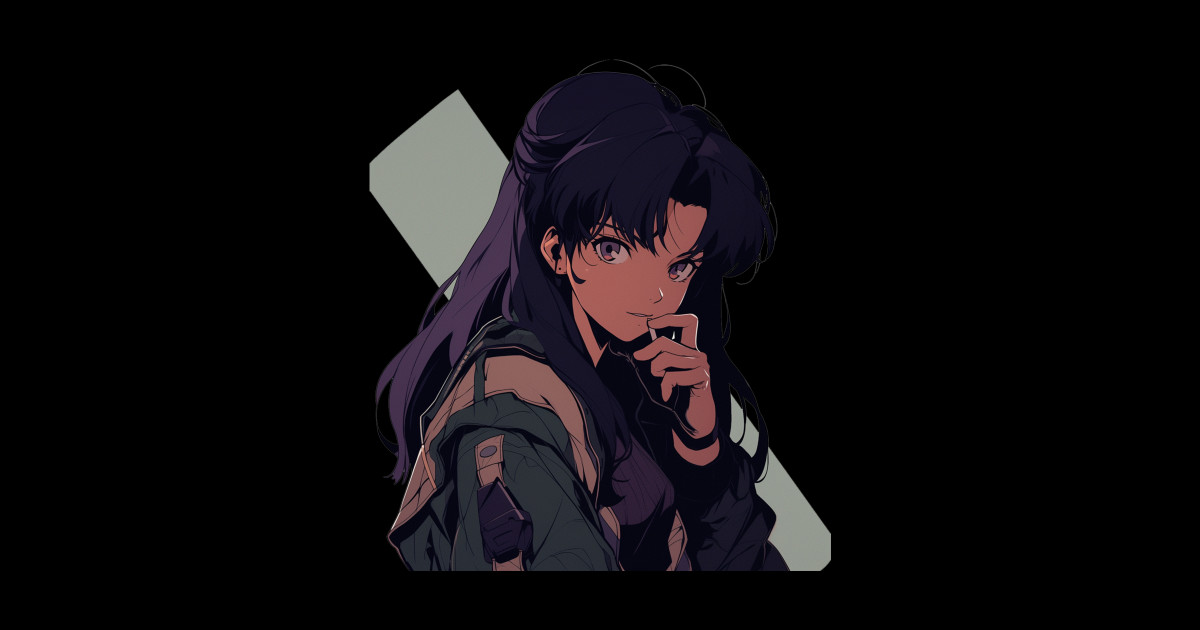 Misato Katsuragi Cool Anime girl Illustration - Evangelion - Posters ...