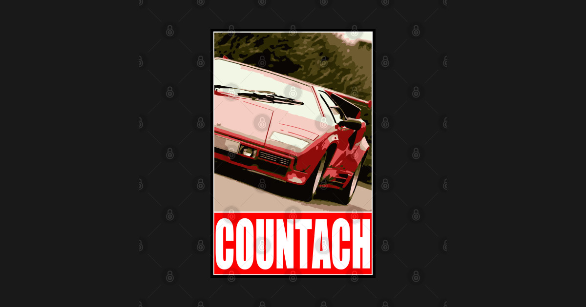 Lamborghini Countach - Lamborghini Countach - T-Shirt | TeePublic