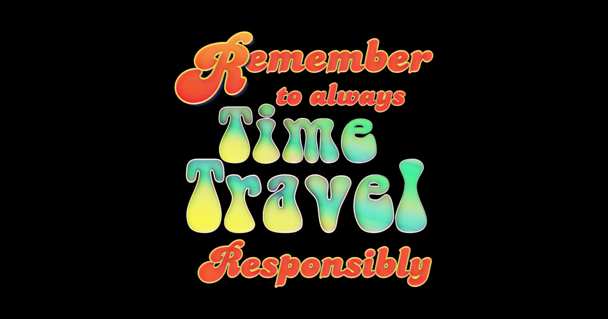 Retro Time Travel Graphic - Time Travel - Sticker | TeePublic