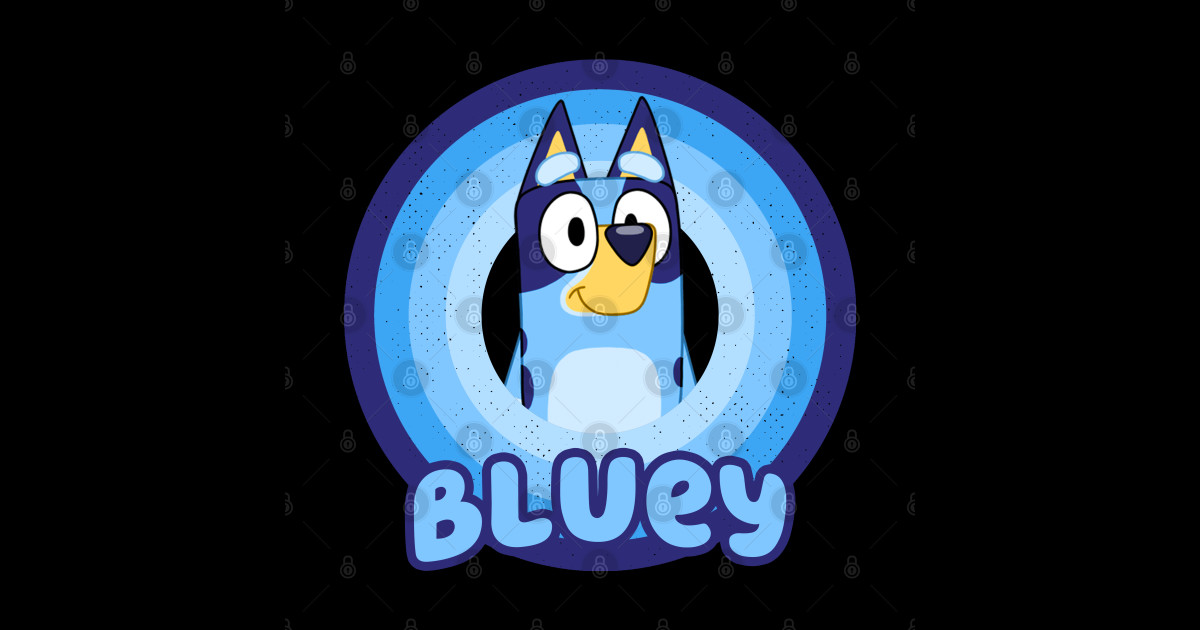 Bluey Circle - Bluey - Posters and Art Prints | TeePublic