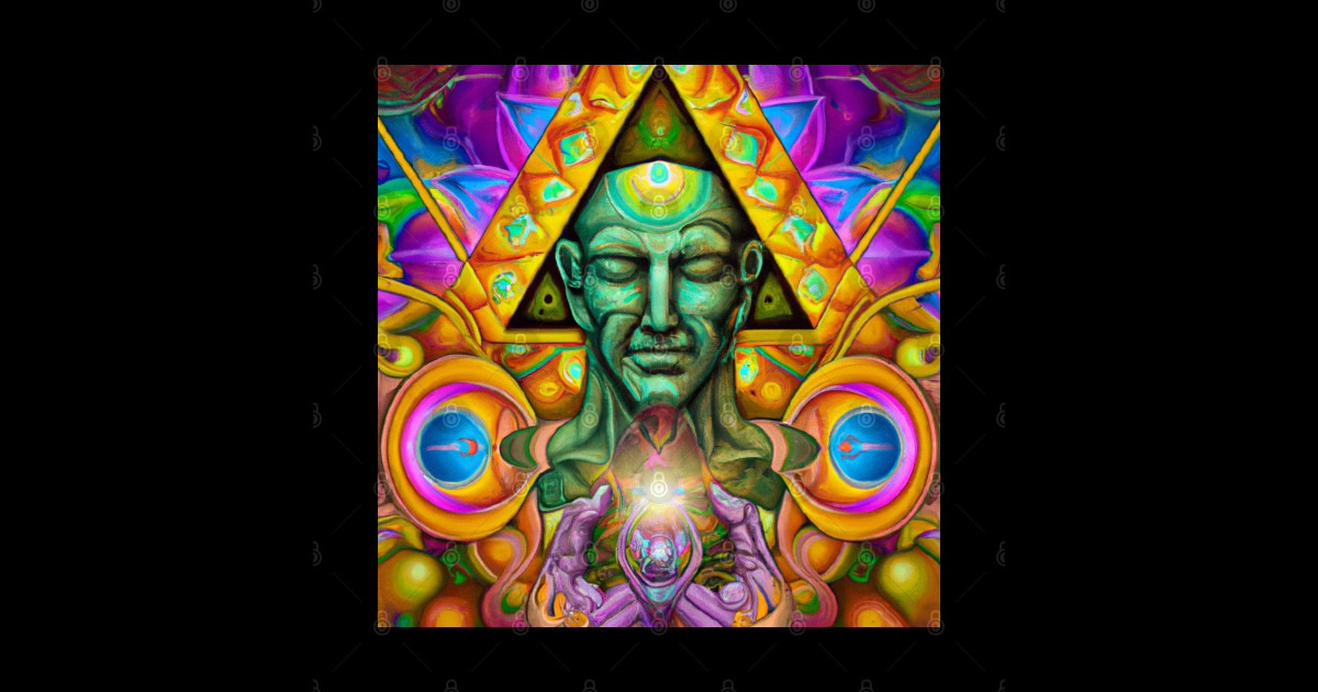 DMT God Head - Psychedelic - T-Shirt | TeePublic