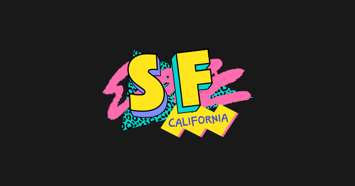 San Francisco, California Retro 90s Logo - Retro San Francisco - T ...
