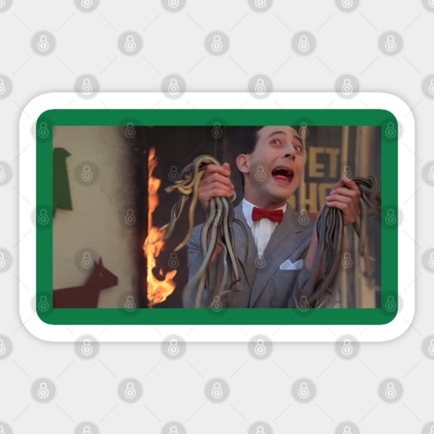 Snake Fire Rescue - Pee Wee Herman - Sticker | TeePublic