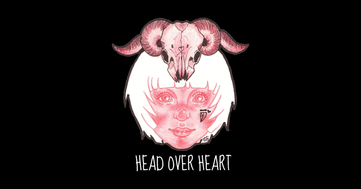 Head Over Heart - Sheep Skull - Sticker | TeePublic