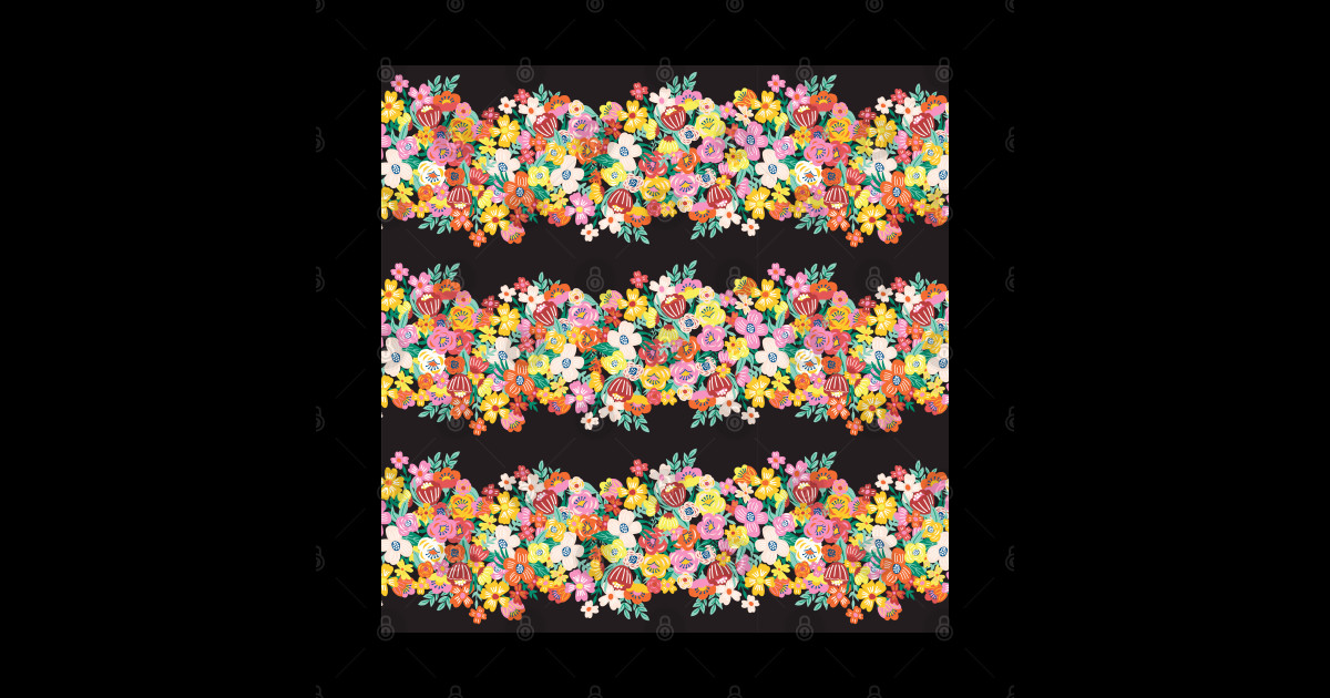 Blooming Stripes Black Scale - Blooming Stripes Black Scale - Posters ...