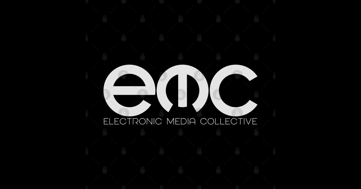 Electronic Media Collective Logo in Light Grey - Emc - Sticker | TeePublic