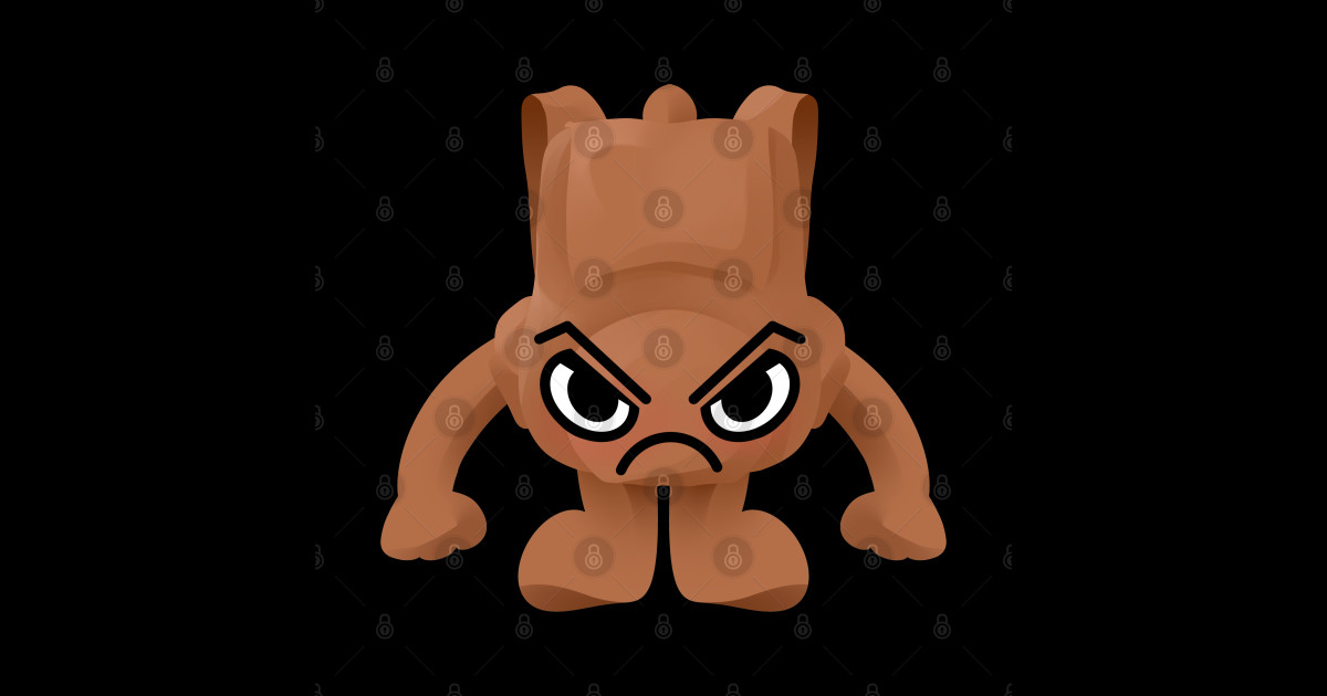 Angry bag mascot - Mascot - Sticker | TeePublic
