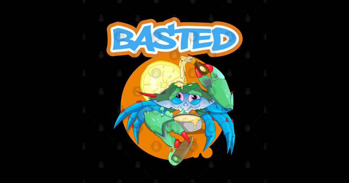 Basted Crab - Stoner - Sticker | TeePublic